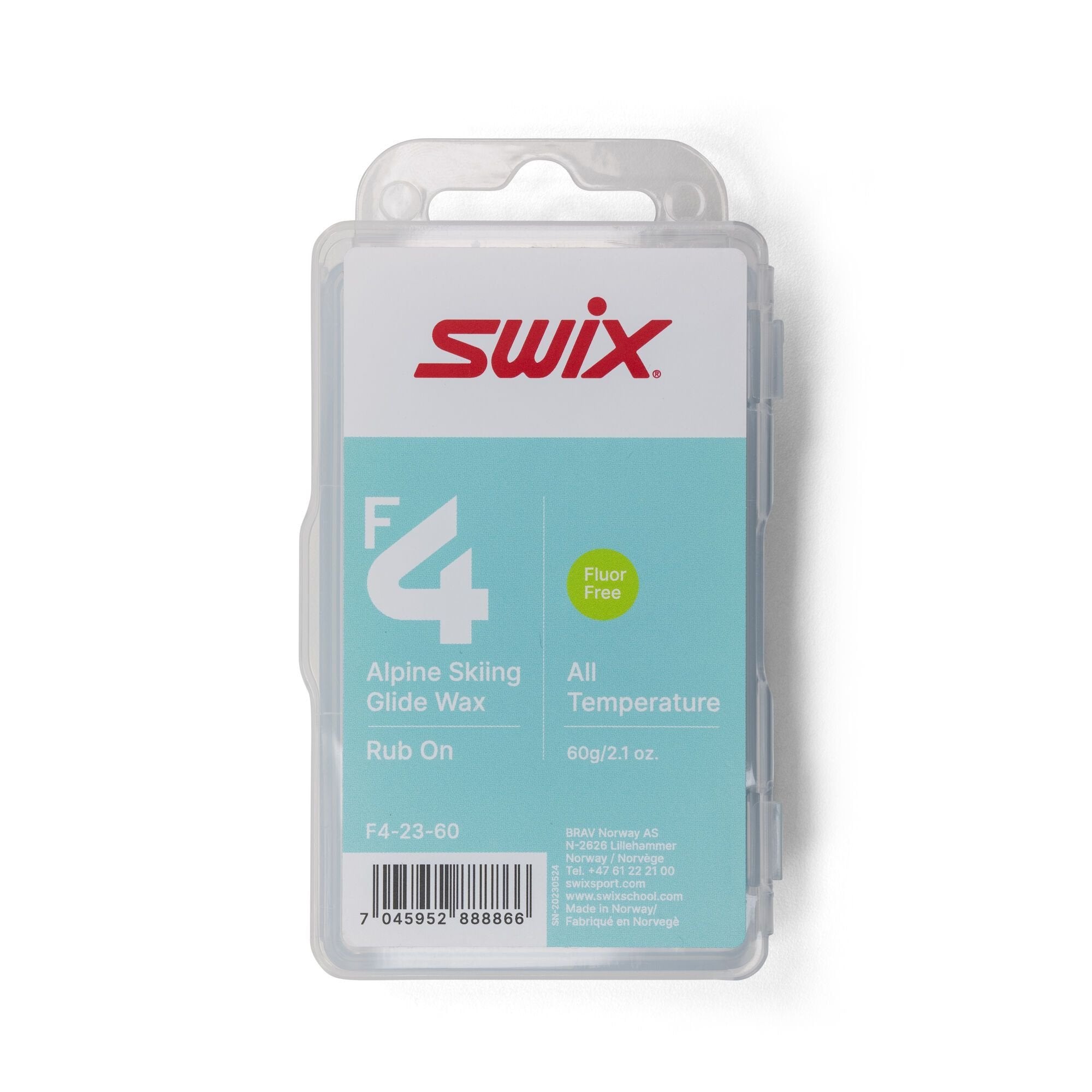 Cire de glisse F4 universelle, 60g – SWIX